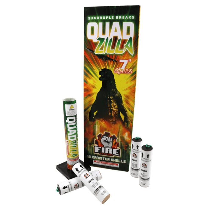 Quadzilla 12 Shells 7" | 48 Break Artillery Shell at Elite Fireworks
