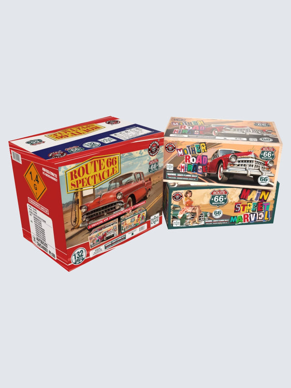 Route 66 Spectacle | 132 Shot Aerial Repeater at Elite Fireworks
