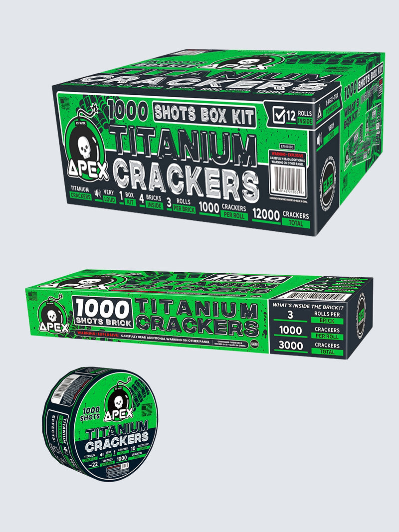 Apex Titanium Crackers™ | 1000 Shot Noisemaker at Elite Fireworks