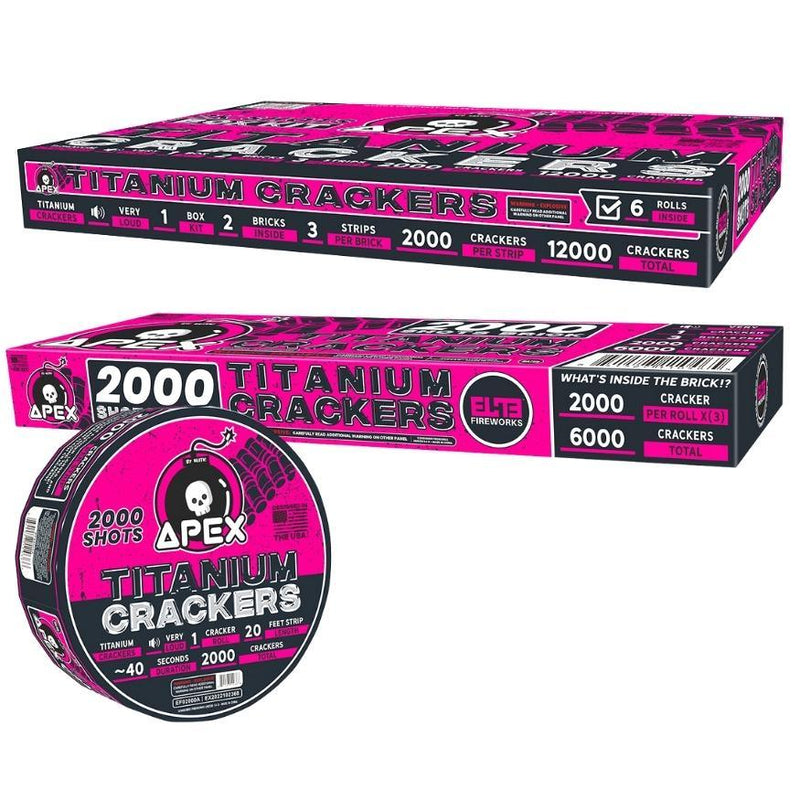 Apex Titanium Crackers™ | 2000 Shot Noisemaker at Elite Fireworks