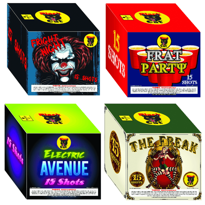 Black Cat Combo Cakes | 60 Shot Aerial Repeat Set at Elite Fireworks