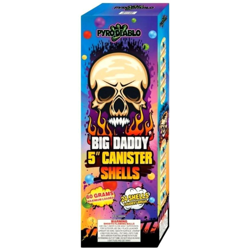 Big Daddy 5" Canister Shells | 24 Break Shell at Elite Fireworks