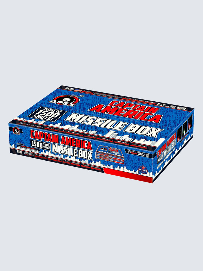 Captain America Barrage Missile™ | 750 Shot Missile at Elite Fireworks